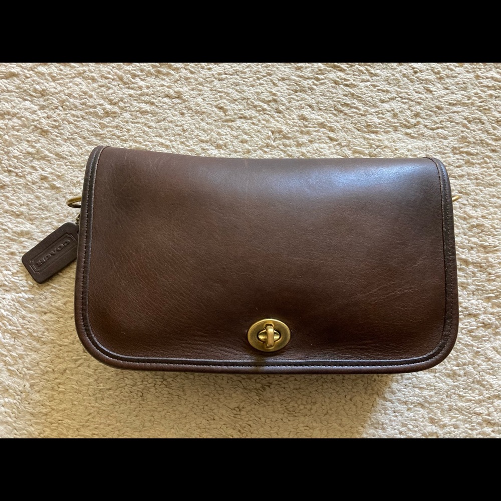 Coach Vintage Penny Pocket Purse Dark Brown 9755 - Gem